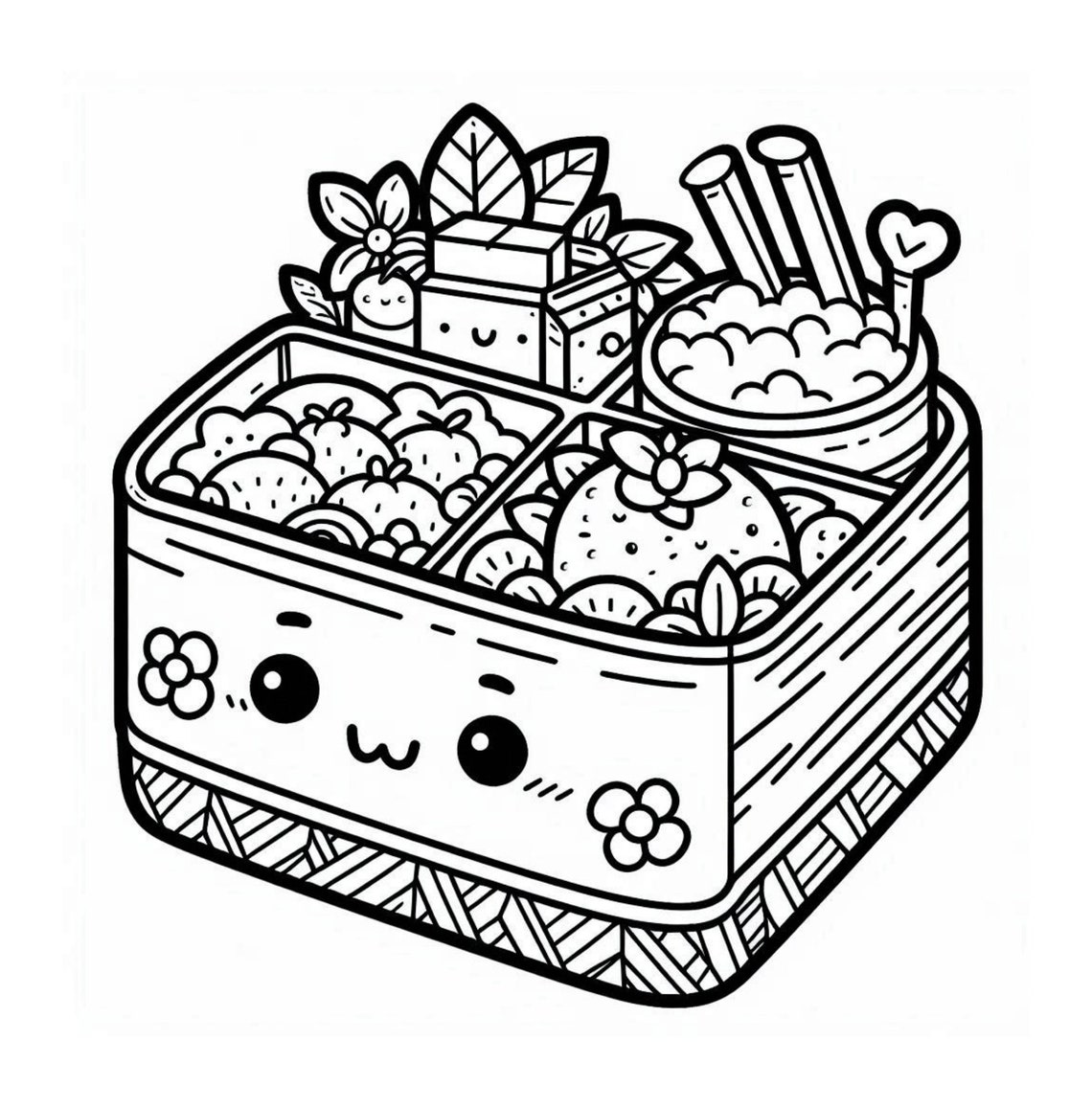 Sushi Bento Food Coloring Book for Kids and Adults 76 Images - Etsy