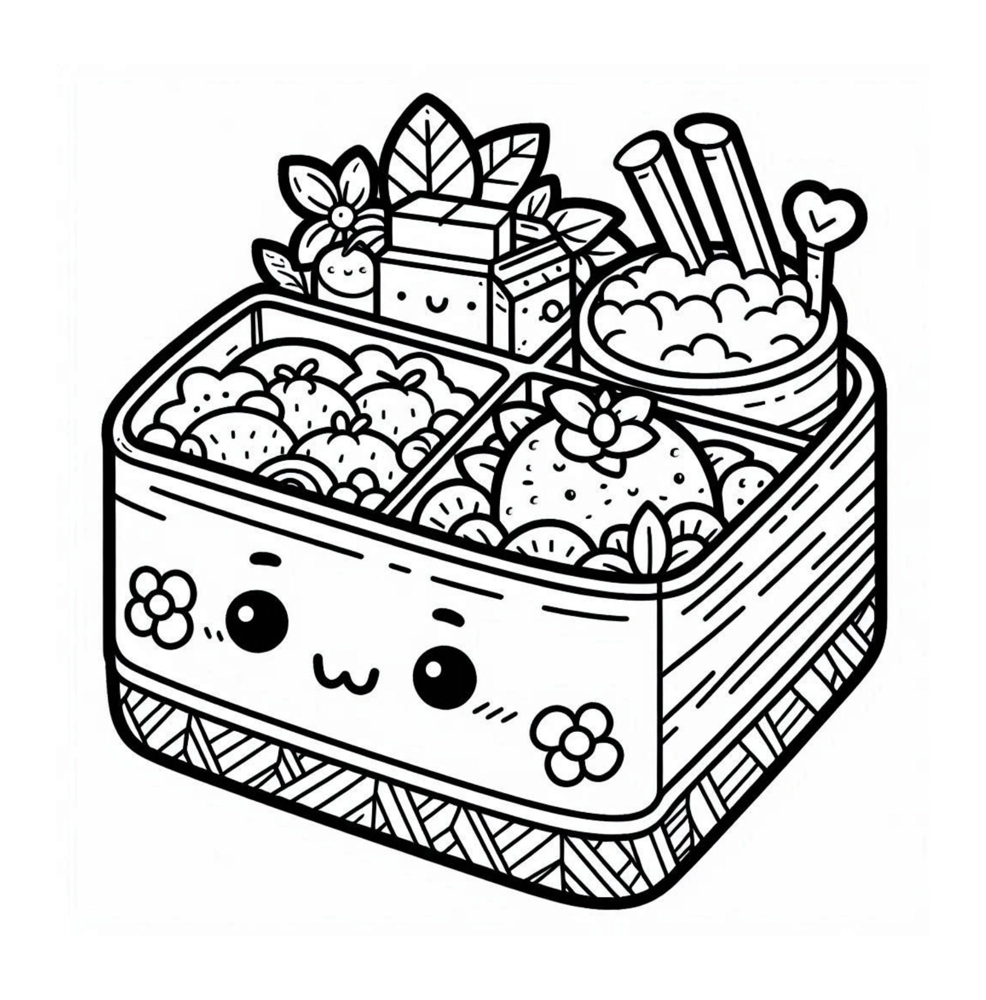 Sushi Bento Food Coloring Book for Kids and Adults 76 Images - Etsy