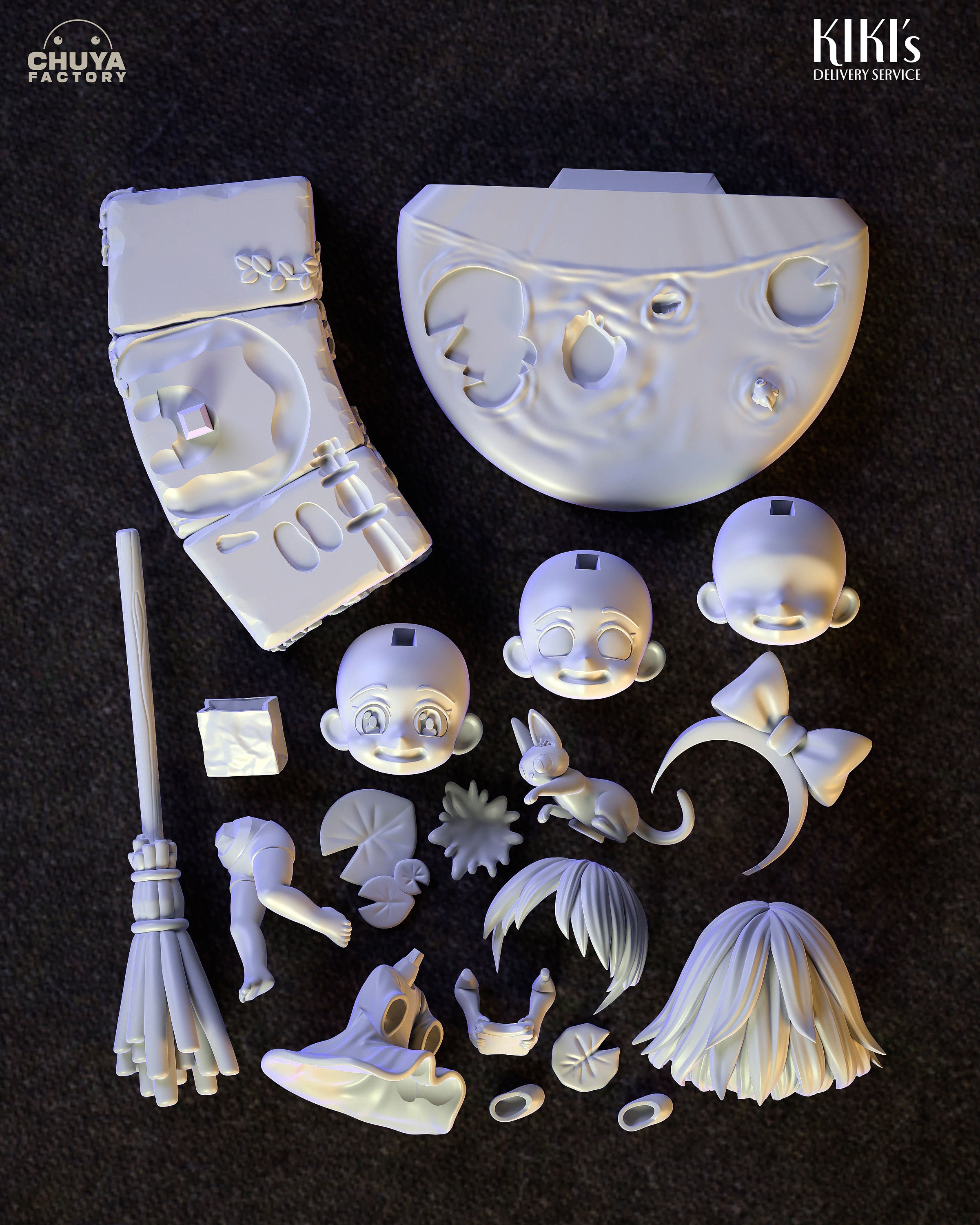 Chibi Kiki [kiki's Delivery Service] - STL Model for Resin Figure 3D ...