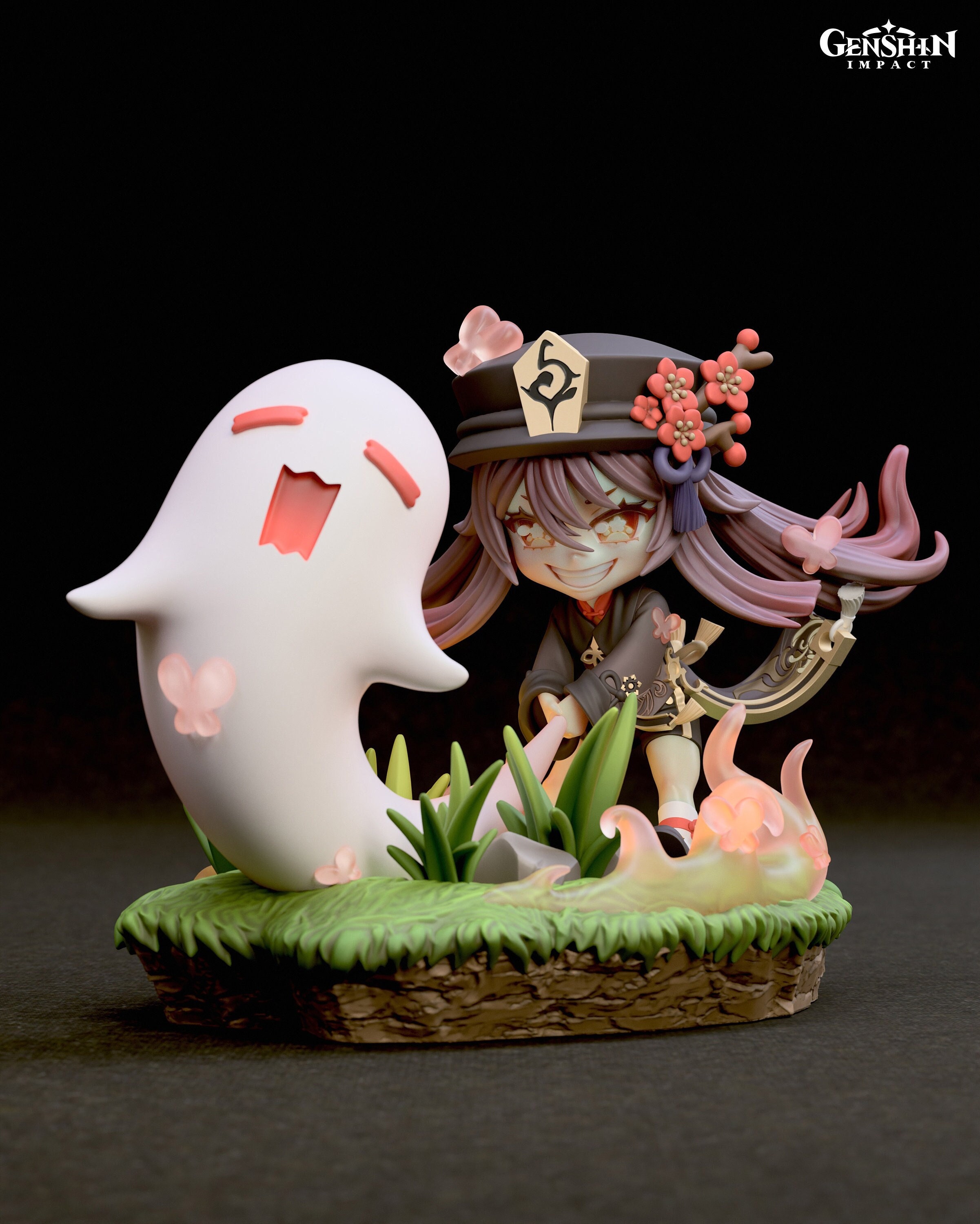 Chibi Hu Tao [genshin Impact] - STL Model for Resin Figure 3D Printing ...