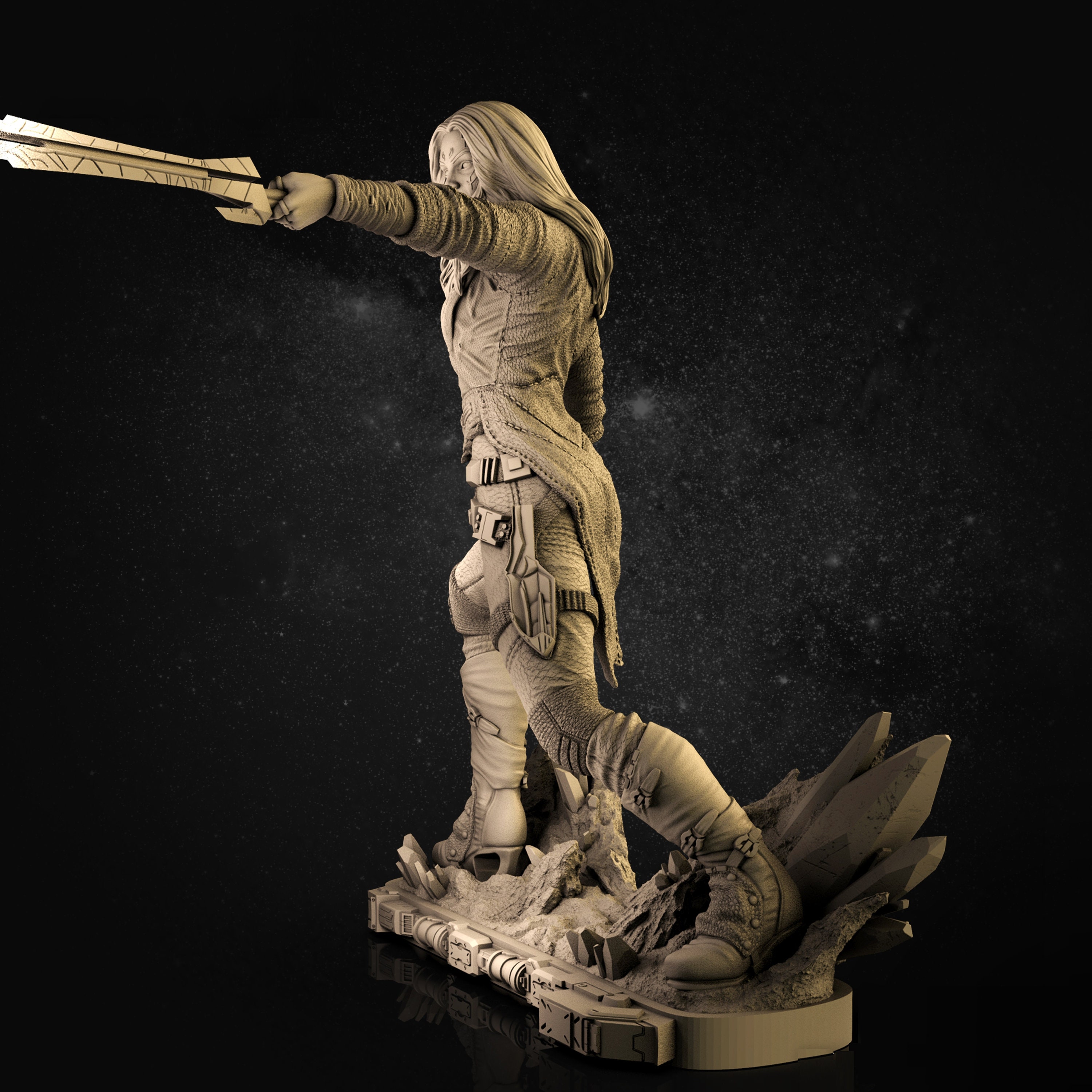 Gamora [guardians of the Galaxy] - STL Model for Resin Figure 3D ...