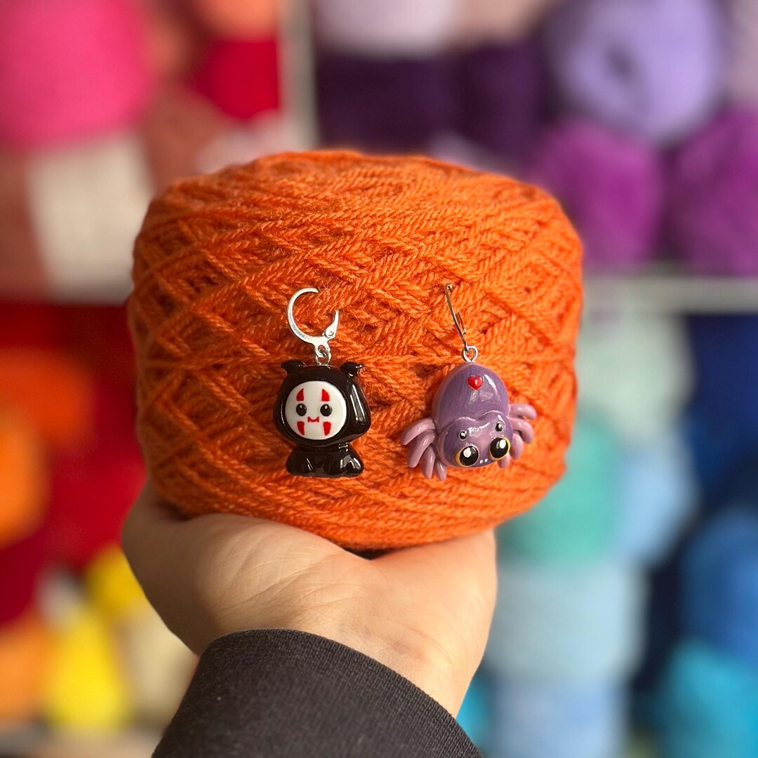 Ghost and Pumpkin Stitch Markers Set: Halloween Knitting Crochet ...
