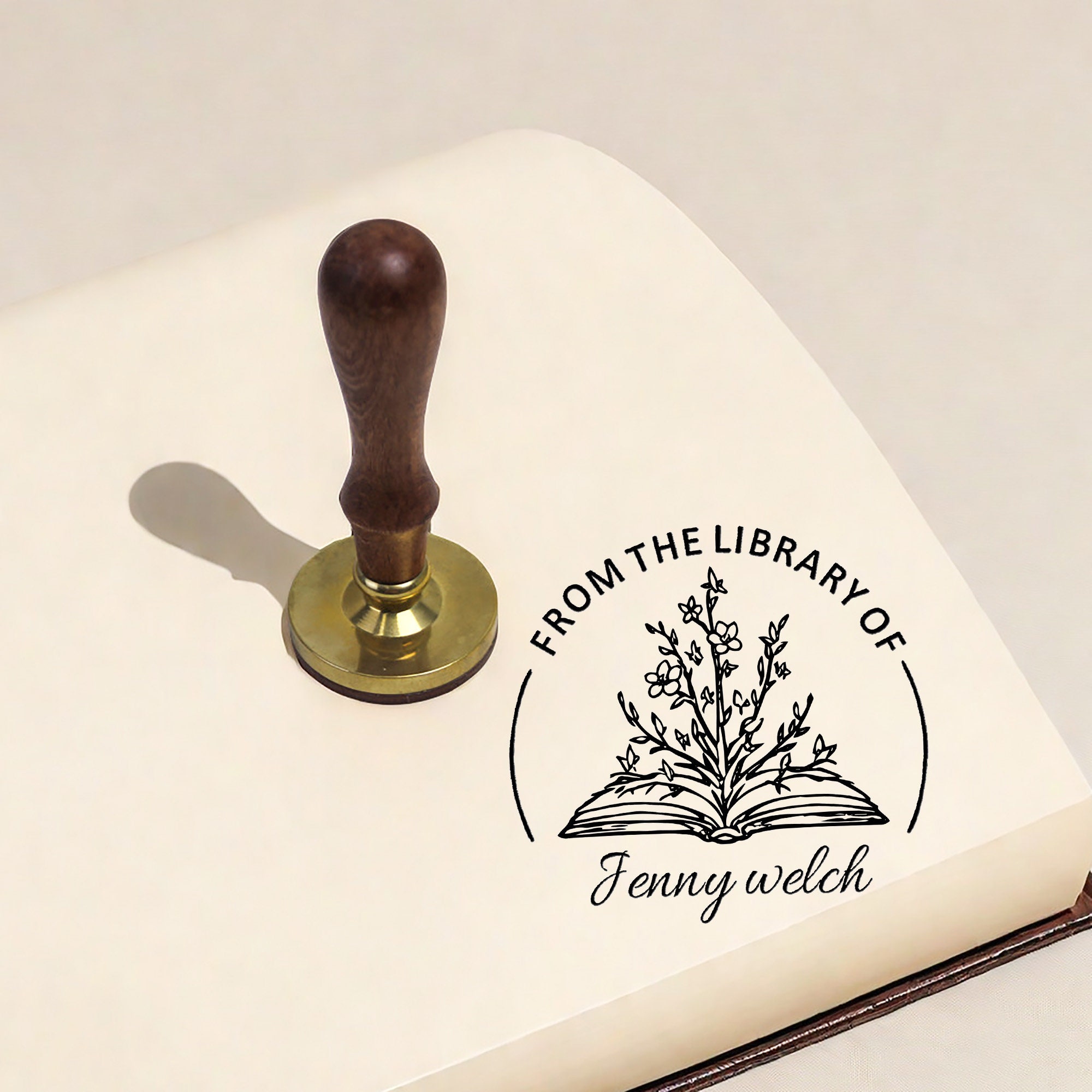 PERSONALIZED BOOK STAMP Self Inking Library Stamp Custom Library Stamp ...