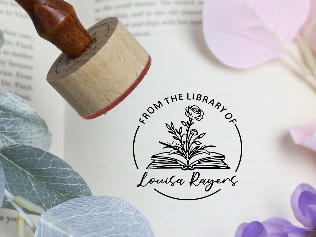 Personalized Book Library Stamp Self Inking Library Stamp Custom ...