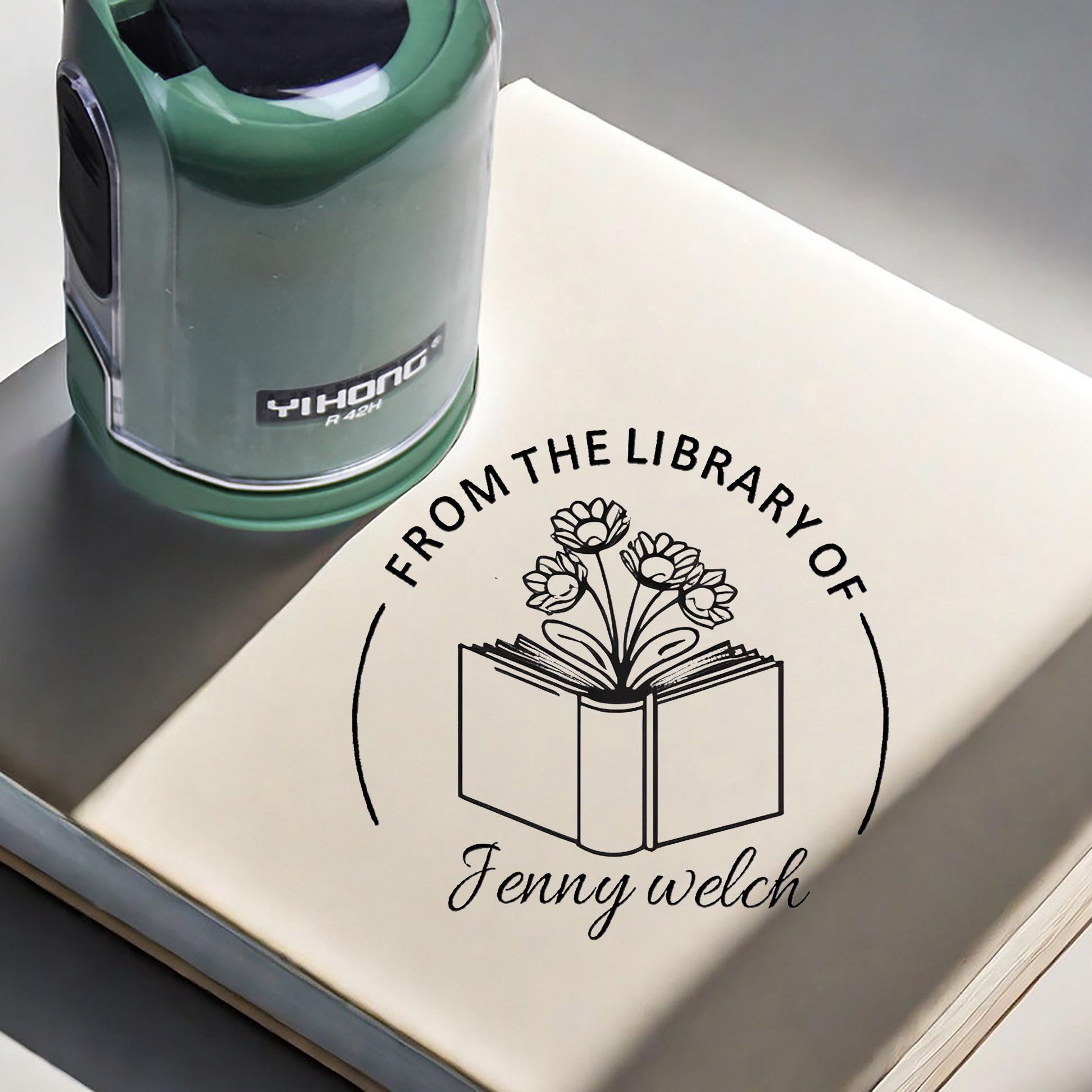 Custom Library STAMP book Stamp Book Lover Stamp From the Library of ...