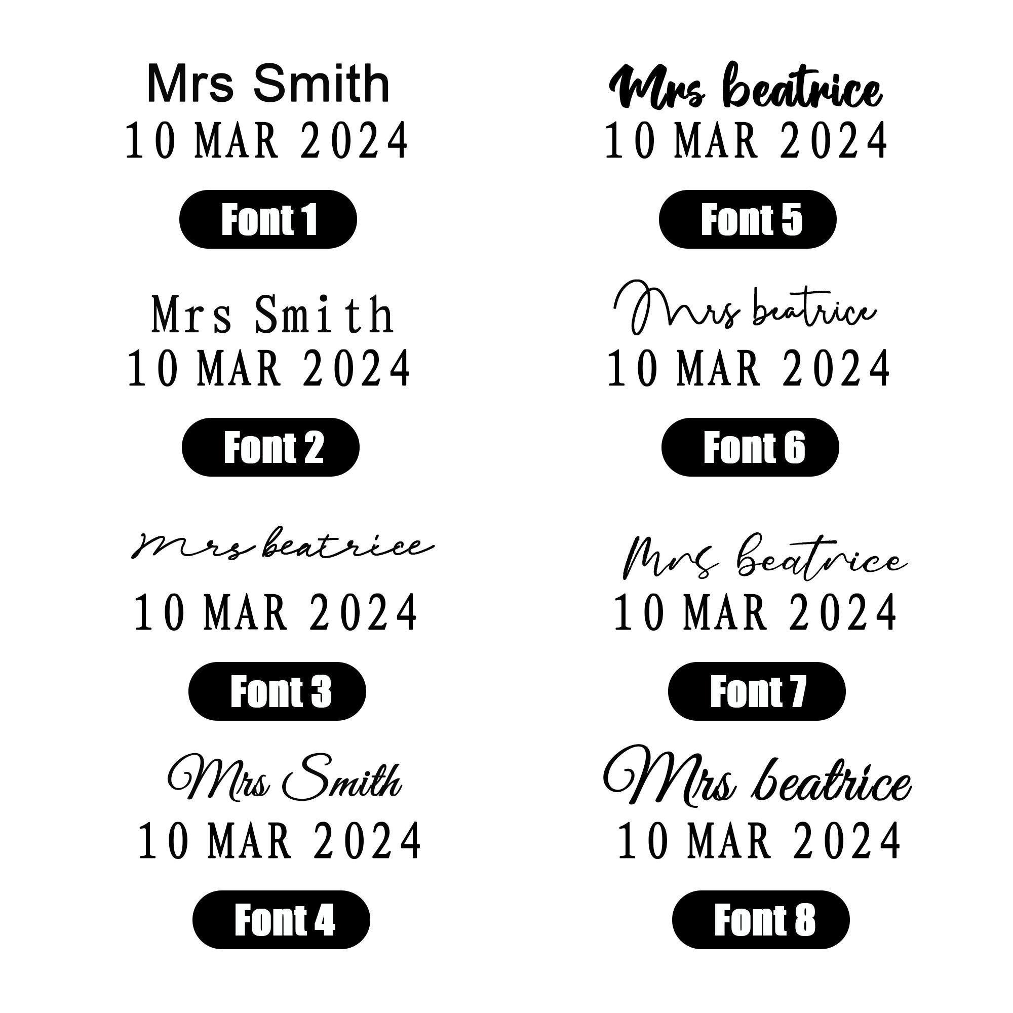 Personalized Teacher Date Stamps, Date and Name Stamps, Customize ...