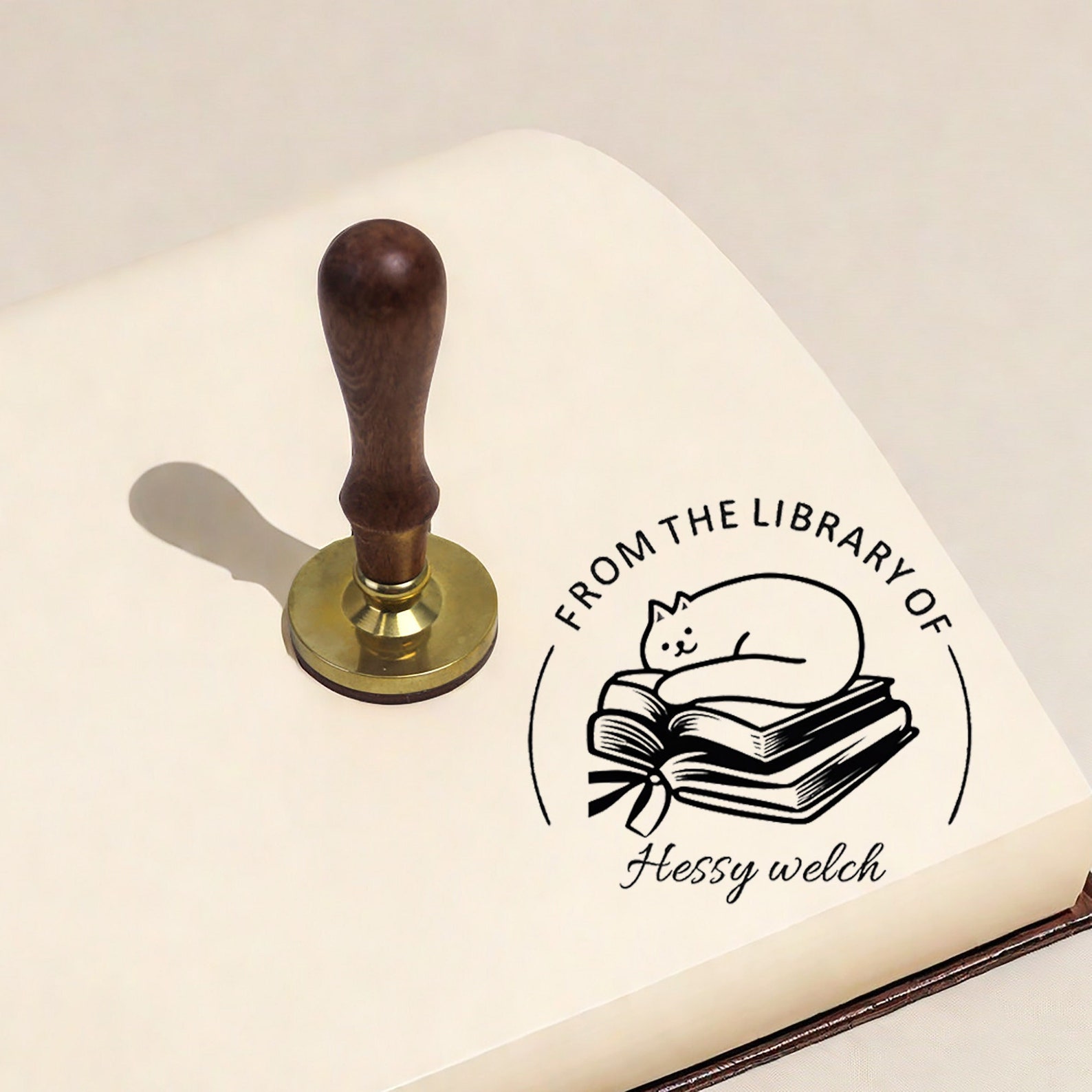 Custom Library STAMP book Stamp Book Lover Stamp From the Library of ...