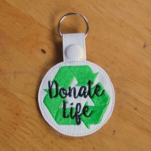 Organ Donation, Organ Transplant Keychain, Key Fob. Donated Parts ...