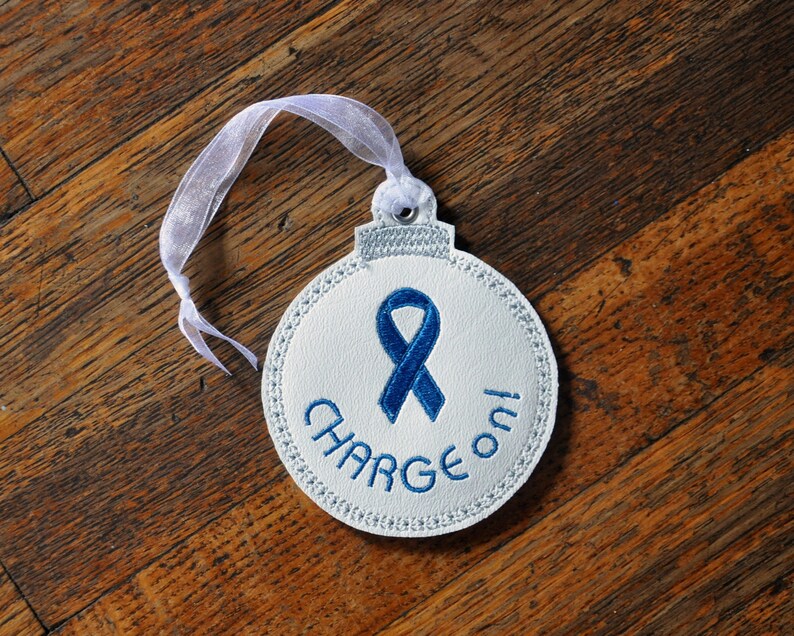 Awareness Ribbon Embroidered Christmas Ornament - Etsy