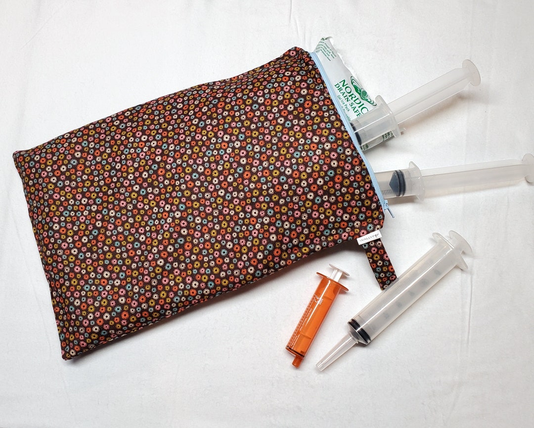 Brown Floral Syringe Tote Lets You Carry 5-6 Prefilled 60 Ml Syringes ...
