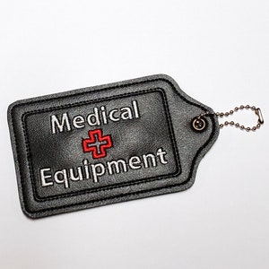 Medical Equipment Luggage Tag - Black With Your Choice of Prints - Etsy