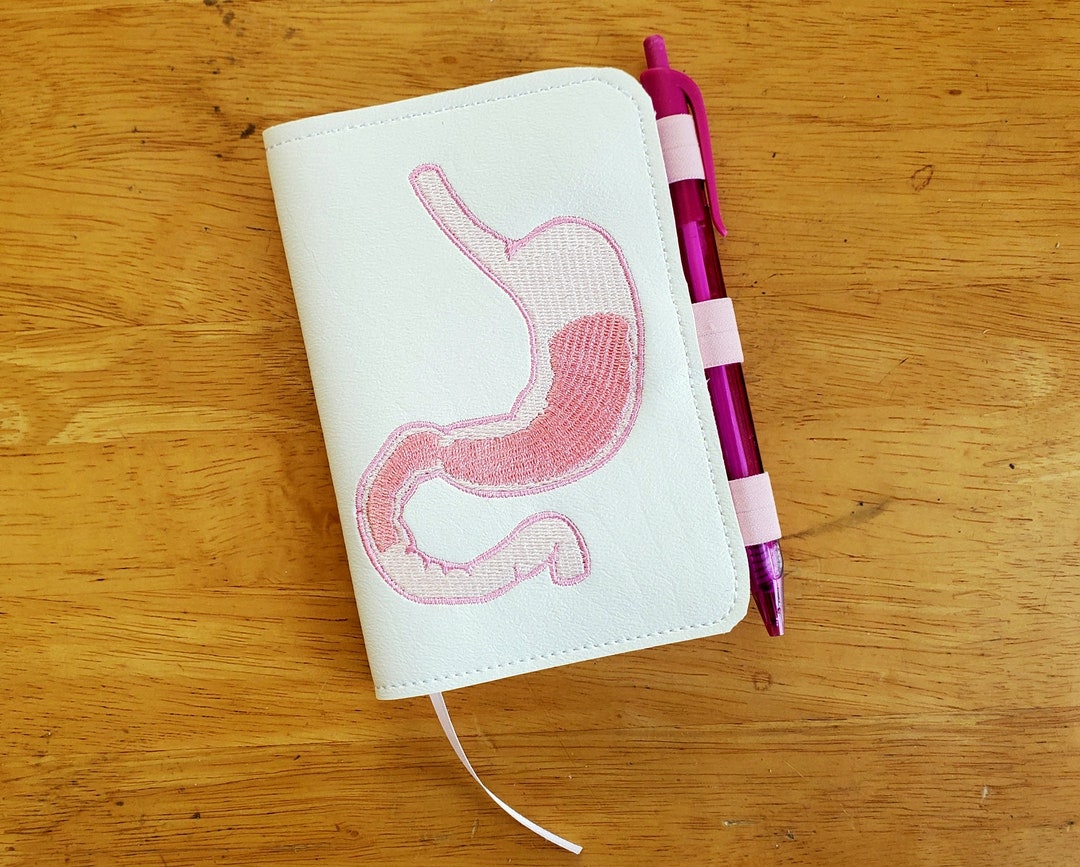 Anatomical Stomach Notebook Cover (with Notebook). Embroidered Stomach ...