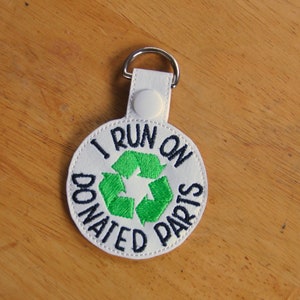 Organ Donation, Organ Transplant Keychain, Key Fob. Donated Parts ...