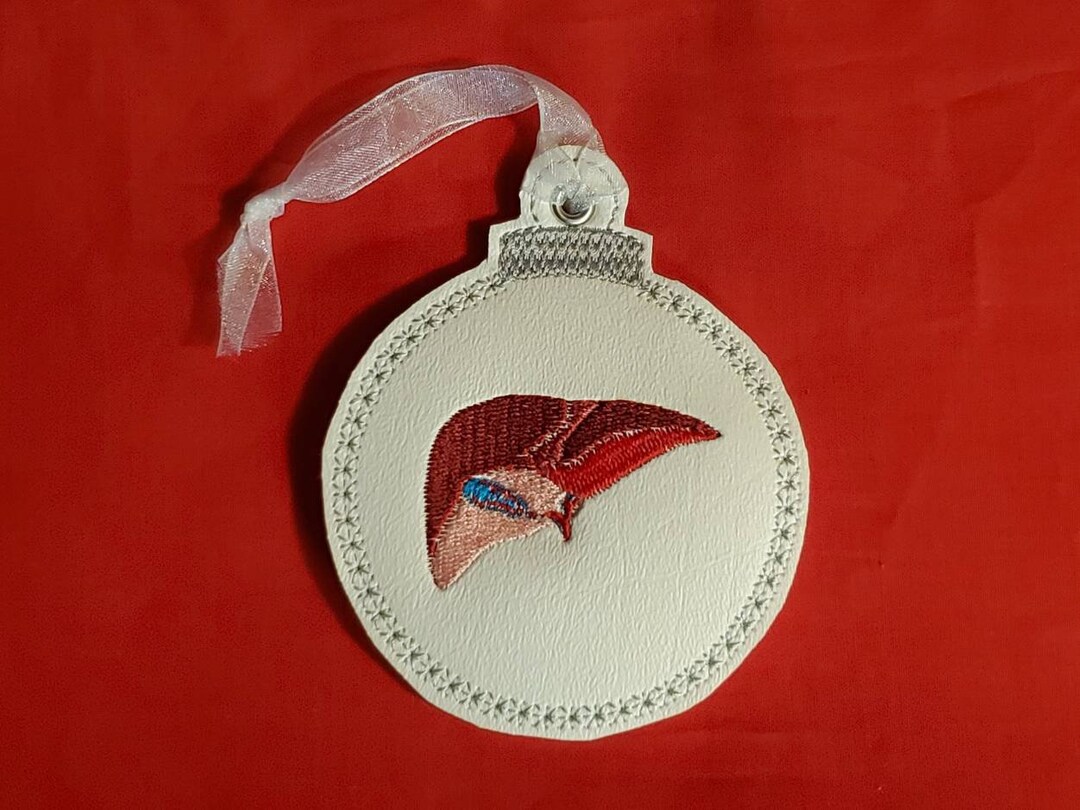Liver Embroidered Christmas Ornament - Perfect for Organ Donors ...