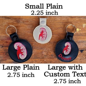 Kidney Keychain - With or Without Custom Text - Two Sizes Kidney ...