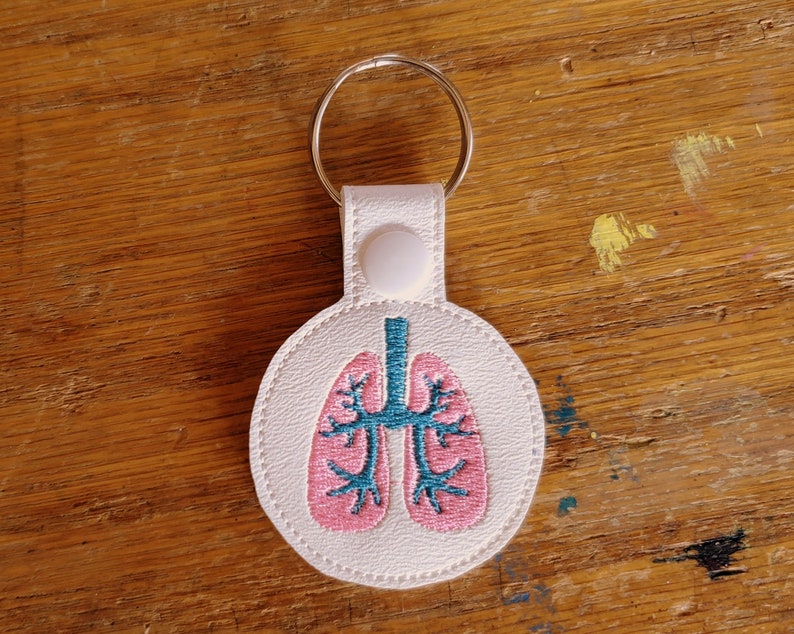 Anatomical Lungs Keychain With or Without Custom Text Two - Etsy