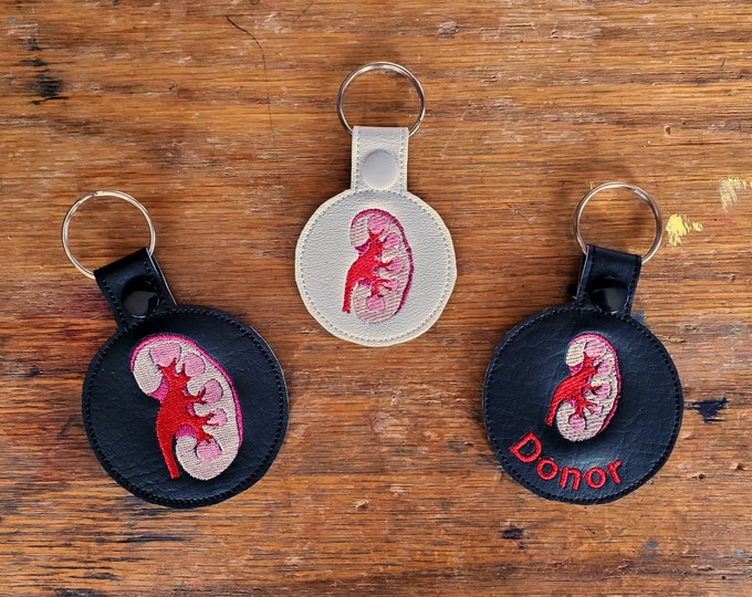 Kidney Keychain - With or Without Custom Text - Two Sizes Kidney ...