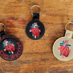 Anatomical Heart Keychain - With or Without Custom Text - Two Sizes ...