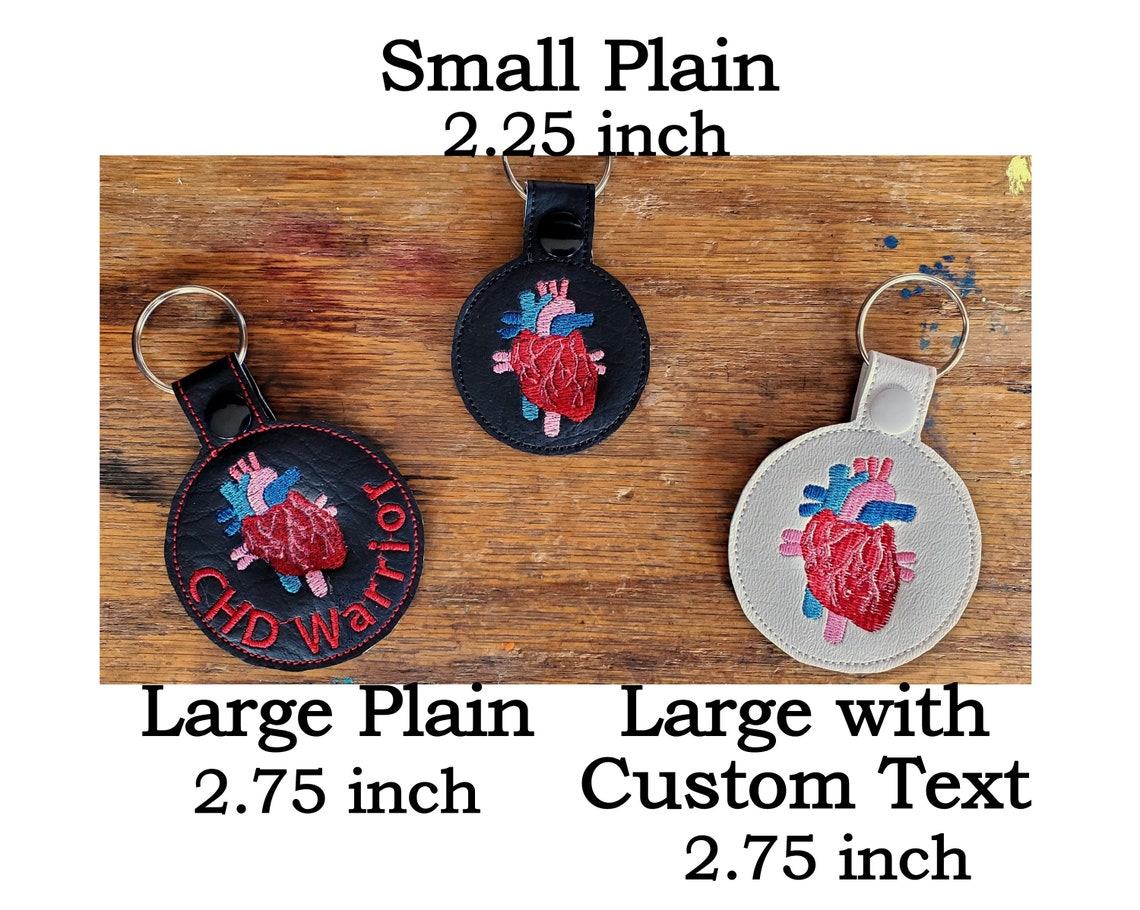 Anatomical Heart Keychain - With or Without Custom Text - Two Sizes ...