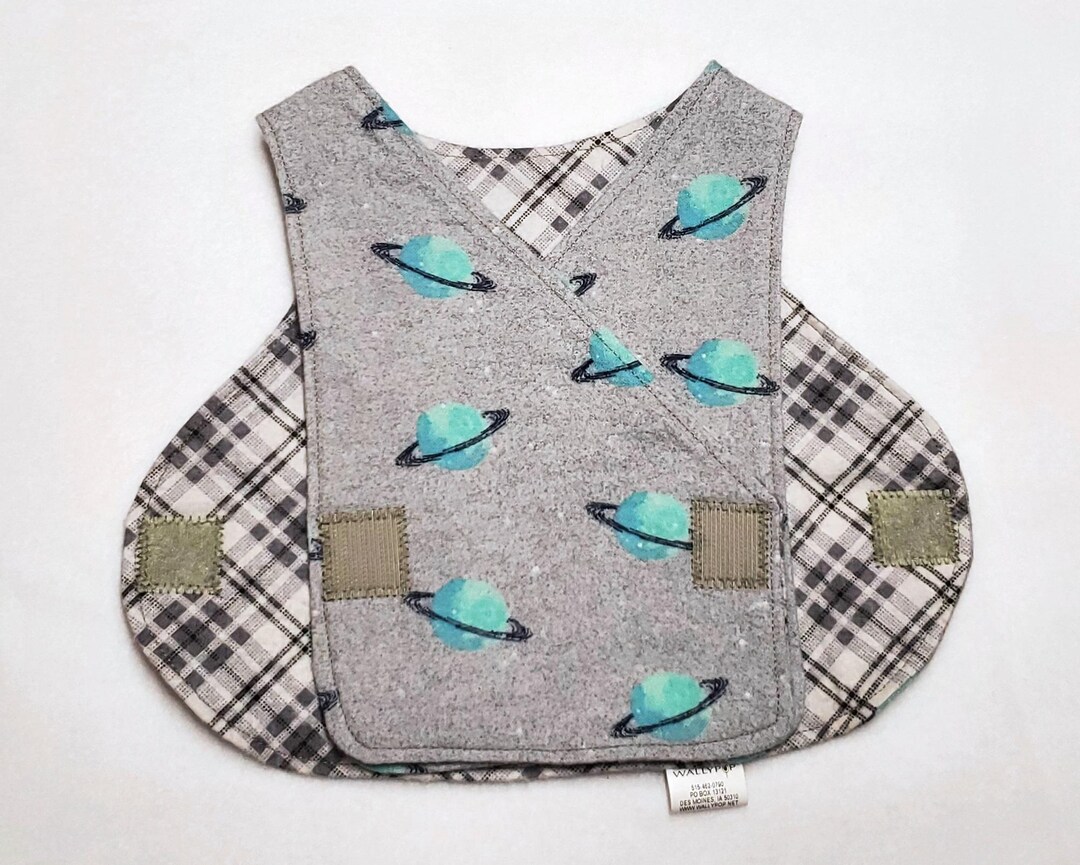 Space Adventures, Planets and Plaid NICU Smock, Reversible, Preemie ...