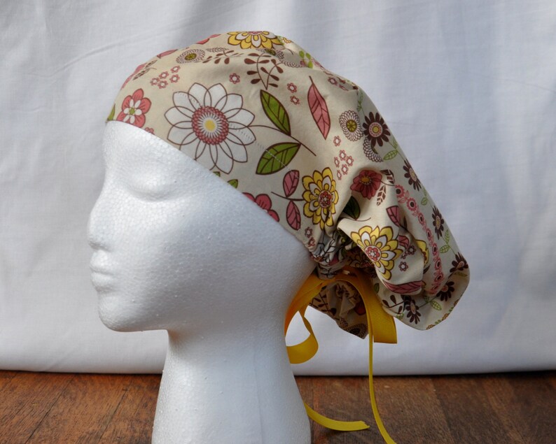 Custom Made Scrub Cap, Surgical Cap. Pixie/ponytail Style. Covers Long ...