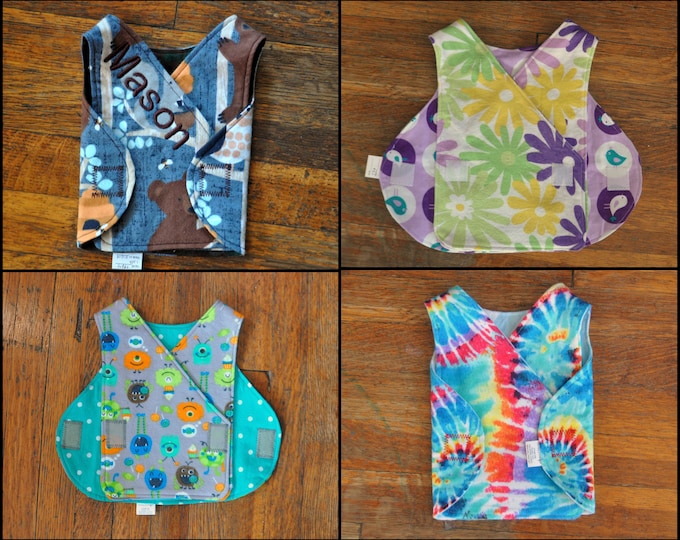 Custom Made Preemie Hospital Gown. NICU Smock. Sizes for Babies 1-11 Lb ...