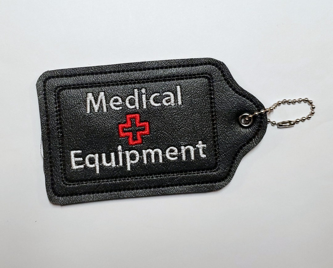 Medical Equipment Luggage Tag - Black With Your Choice of Prints - Etsy