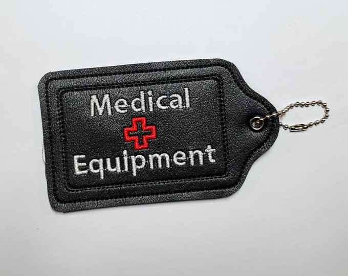 Medical Equipment Luggage Tag - Black With Your Choice of Prints - Etsy