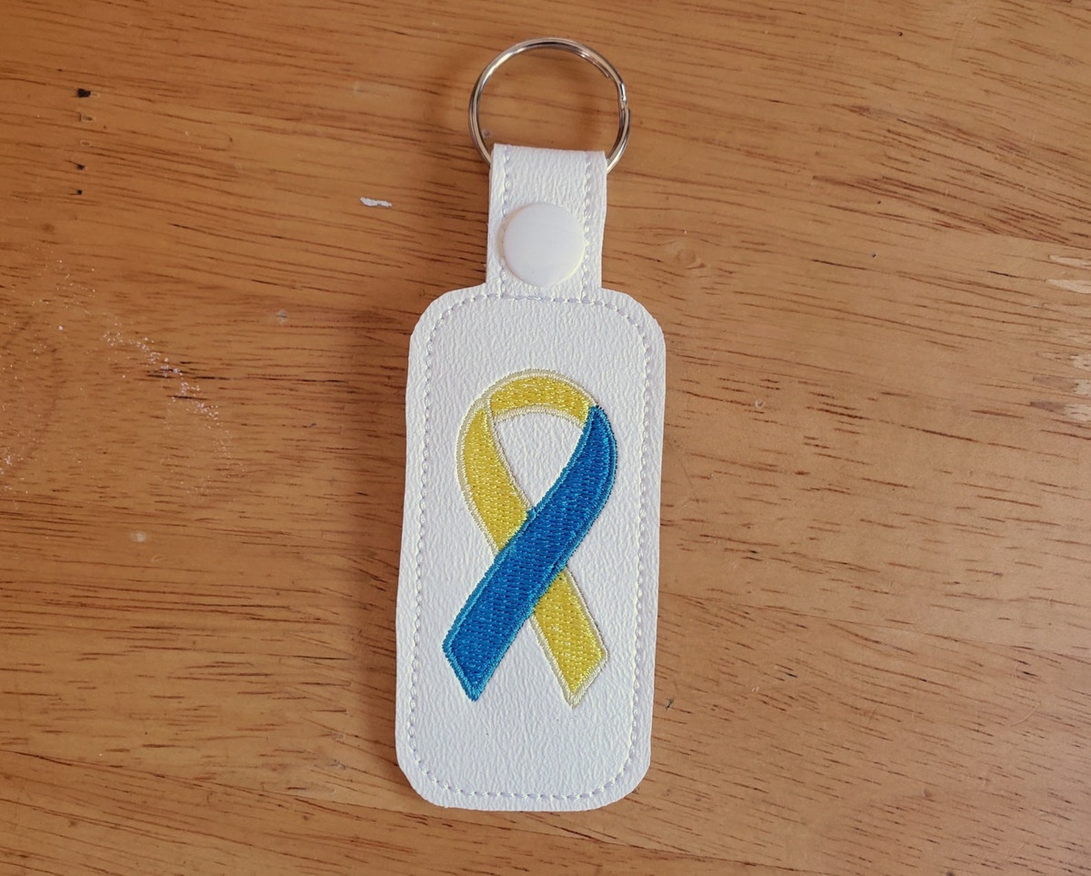 Awareness Ribbon Keychain - With or Without Initials - Any Color Ribbon ...