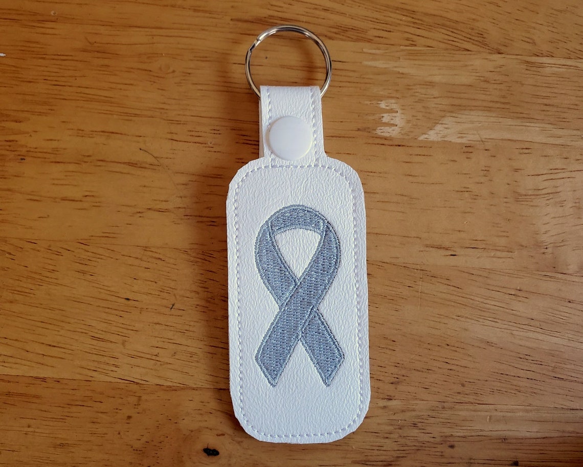 Awareness Ribbon Keychain - With or Without Initials - Any Color Ribbon ...