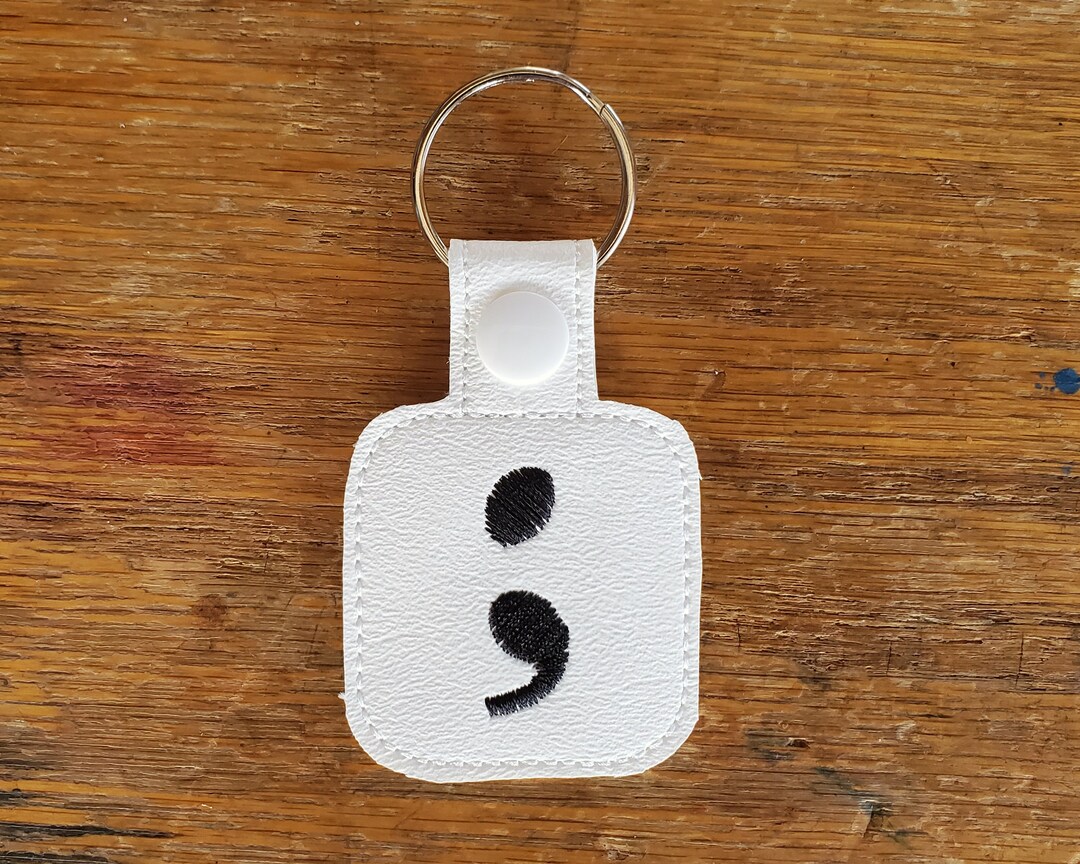 Semicolon Keychain - My Story Isn't Over Yet. Mental Health, Suicide ...