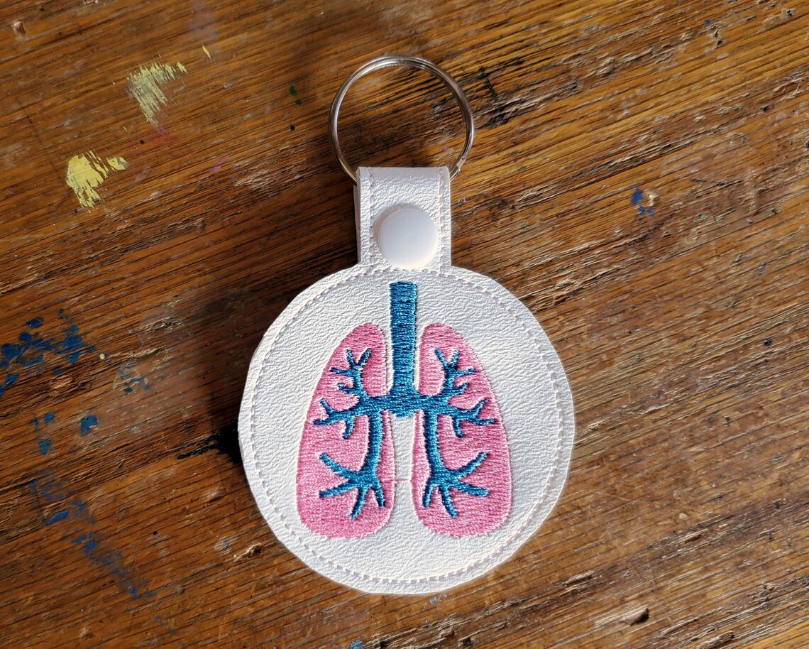 Anatomical Lungs Keychain With or Without Custom Text Two - Etsy