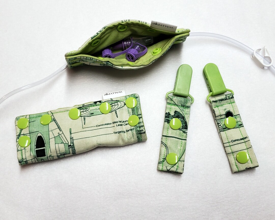 SET of Space Feeding Tube Accessories Cord Clips and Connector Covers ...