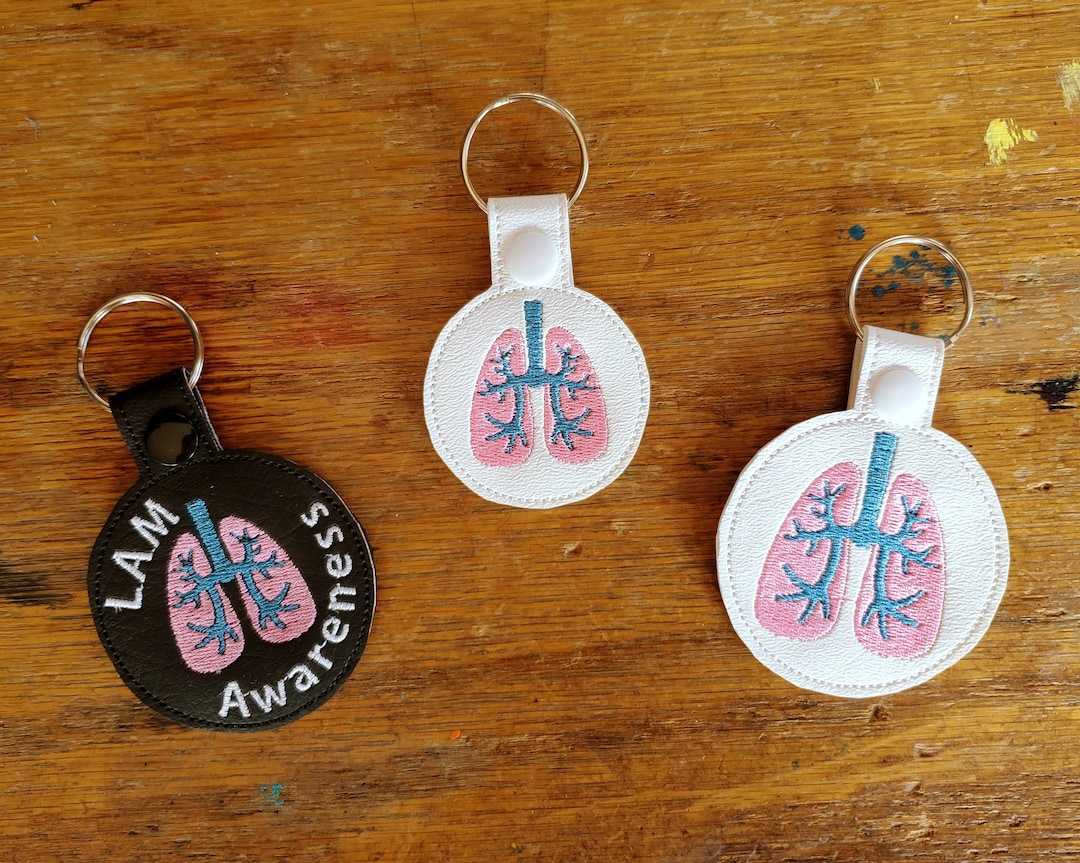 Anatomical Lungs Keychain - With or Without Custom Text - Two Sizes ...