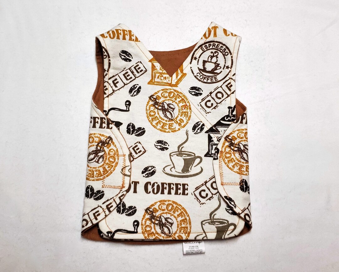 Coffee NICU Smock Reversible Preemie Hospital Gown. Preemie Size 5-8 Lb ...