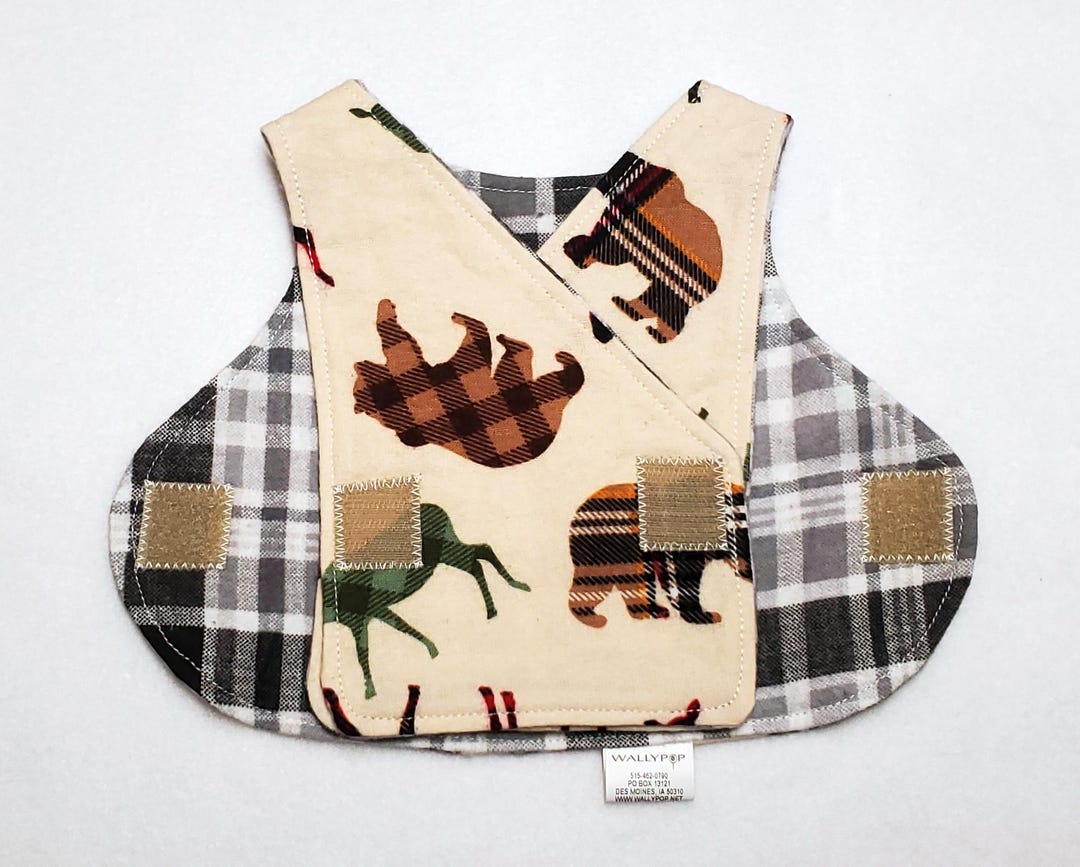 Woods and Plaid Preemie Hospital Gown. NICU Smock. Size 1-3 Pounds ...