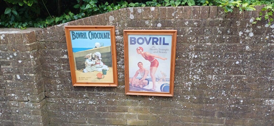 Vintage Bovril Advertising Posters X 2 in Glazed Vintage Pine Frames ...