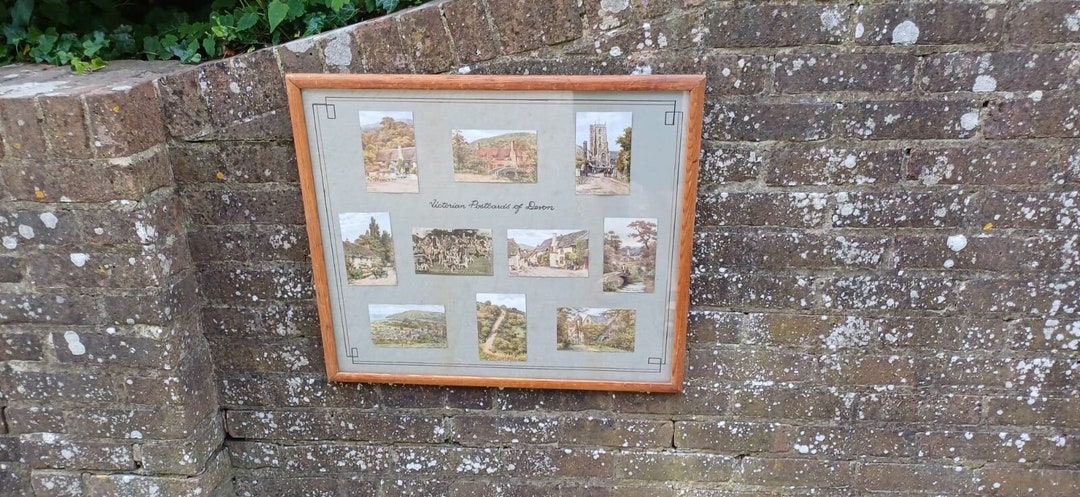 Vintage Framed Victorian Postcards of Devon and Somerset Original ...