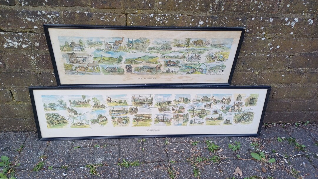 1973 Illustrative Maps of South Downs Way, and the Pilgrims Way Napier ...