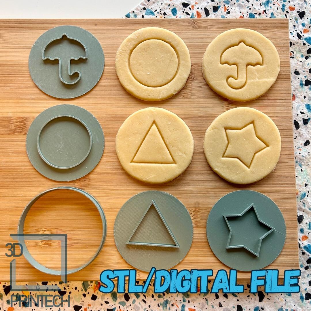 Squid Game/dalgona Cookie Cutter Set STL/DIGITAL FILE - Etsy