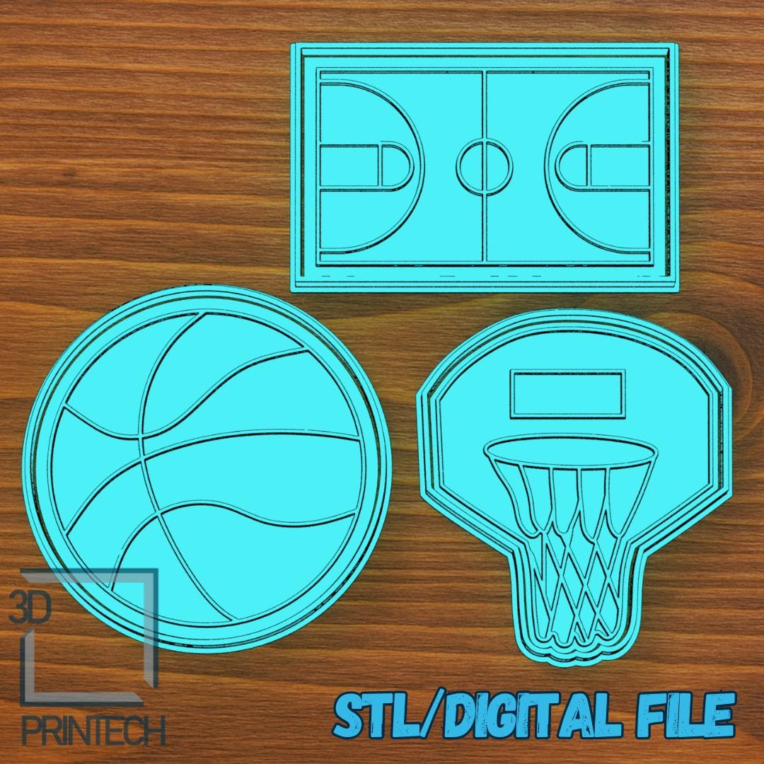 Digital STL File Download for Basketball Cookie Cutter Set - Etsy