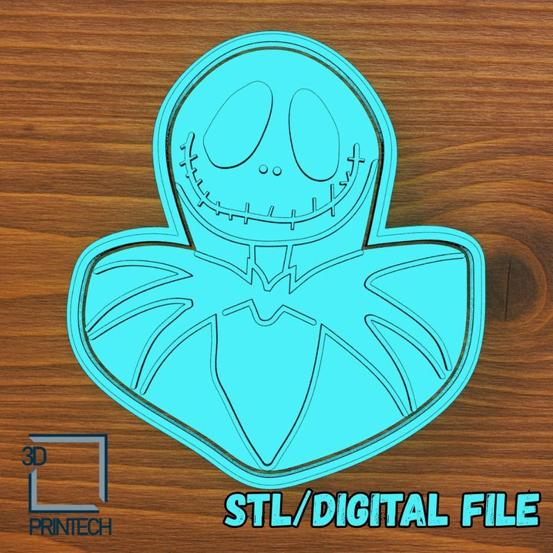 Digital STL File Download for Jack Skellington Cookie Cutter - Etsy