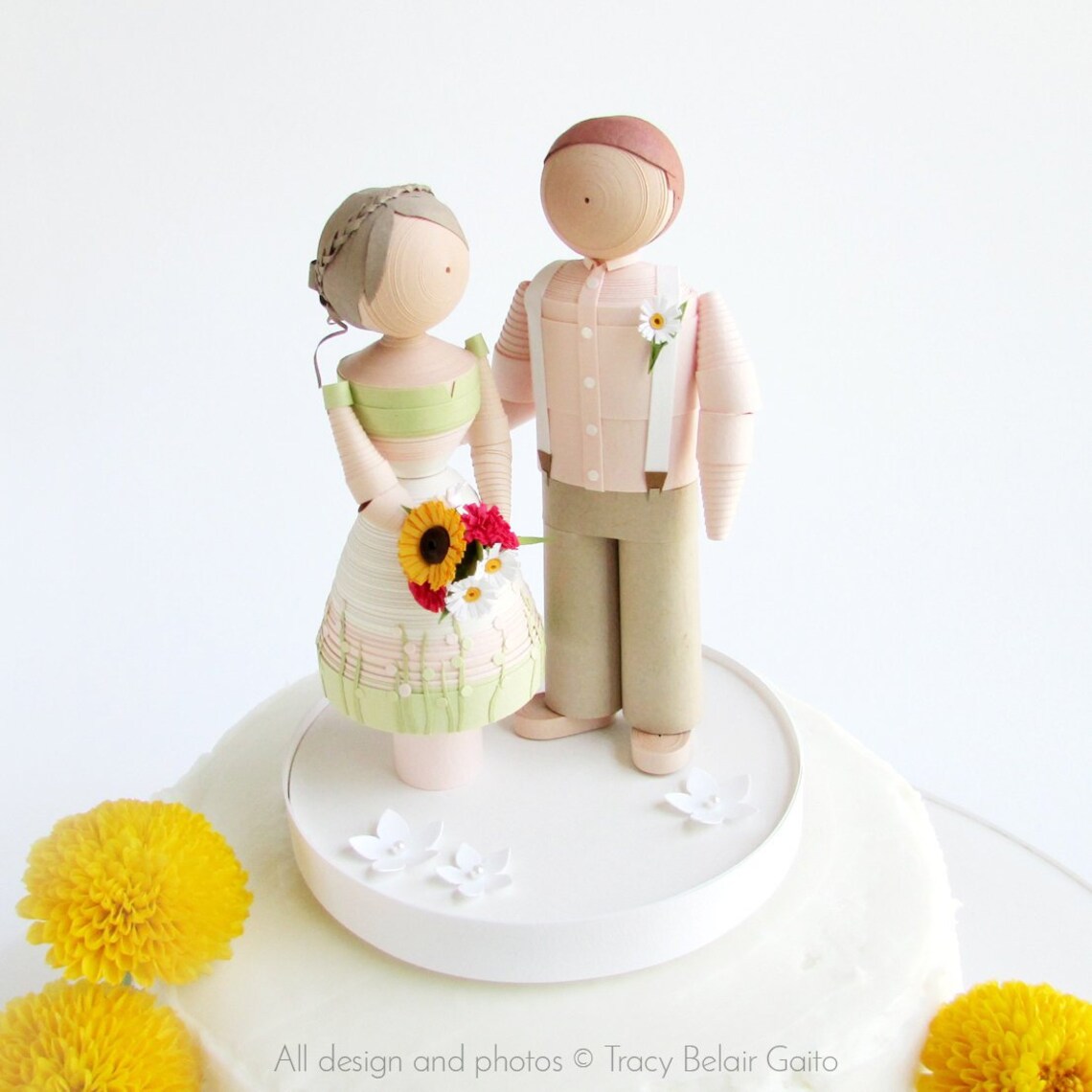 Custom Wedding Cake Topper Figurines Personalized Wedding | Etsy