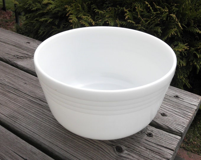 Vintage Pyrex Milk Glass Bowl - Large White Mixing Bowl for Hamilton ...