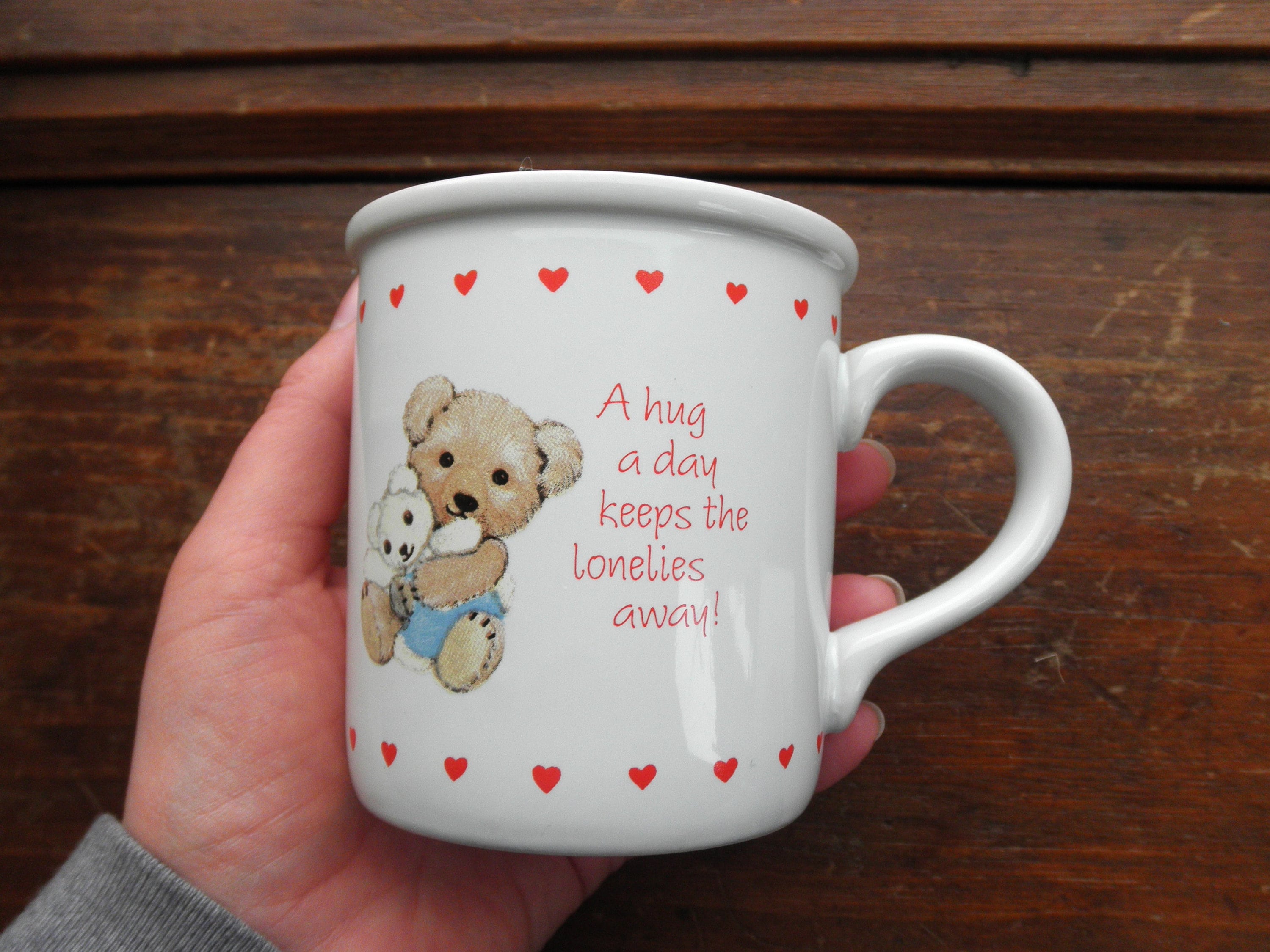 Vintage Teddy Bears Friendship Coffee Cups / Mugs - Retro 80s ...