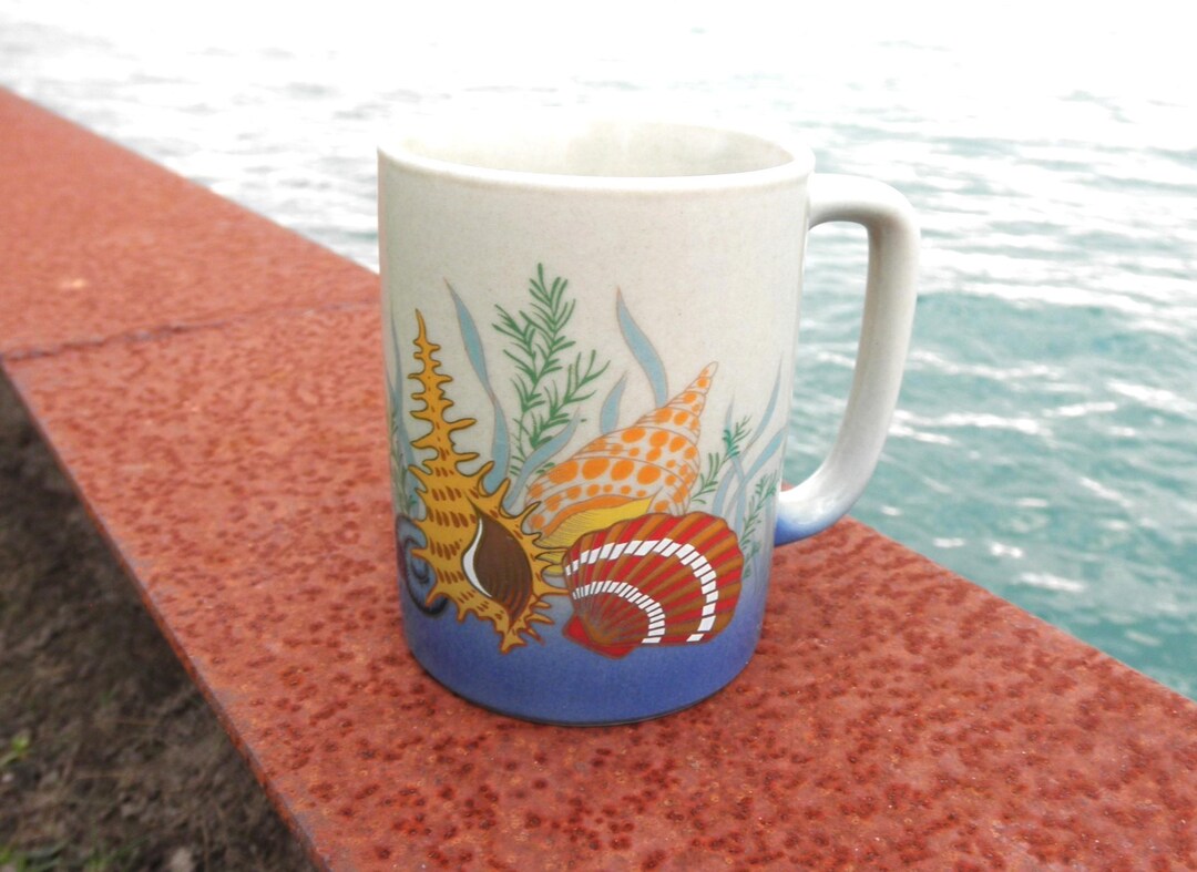 Vintage Otagiri Japan Sea Shell Coffee Cup / Mug - Collectible Tropical ...