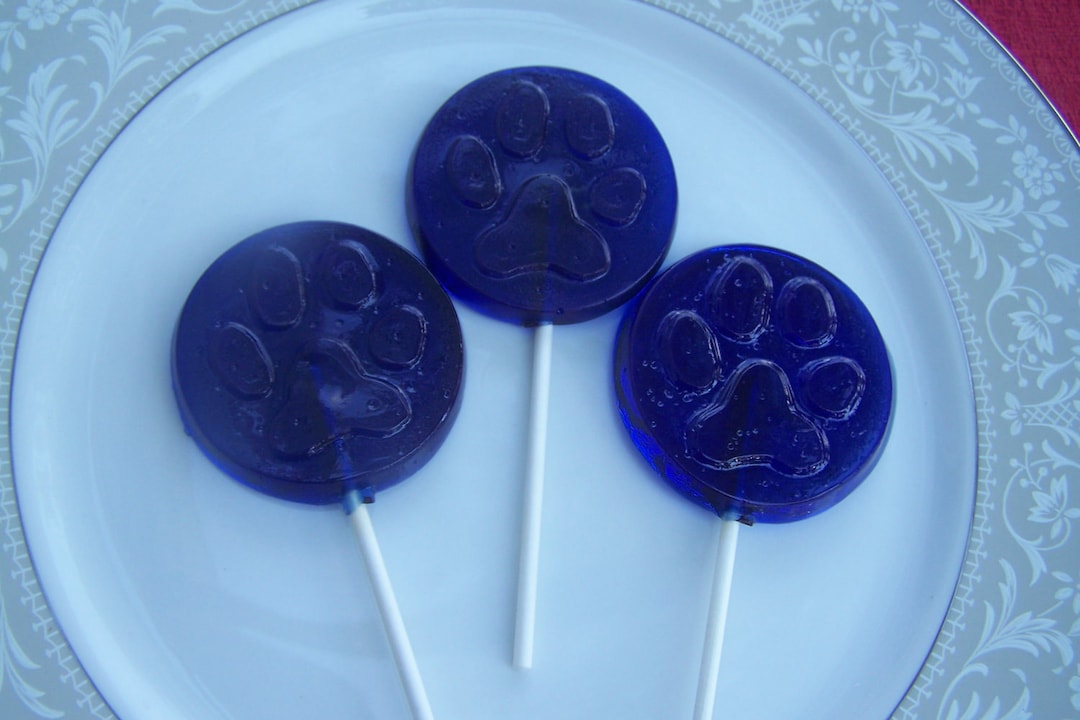 8 Paw Print Team Pride Animal Tiger Candy Lollipop Party Favor Carthage ...