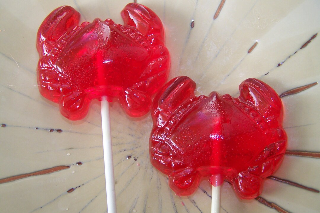 6 Crab Lollipops Sea Food Ocean Beach Life Sucker Party Favor - Etsy