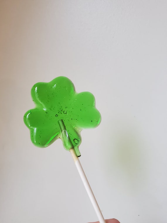 10 Shamrock 4 Leaf Clover Lucky St Patrick Lollipop Sucker | Etsy