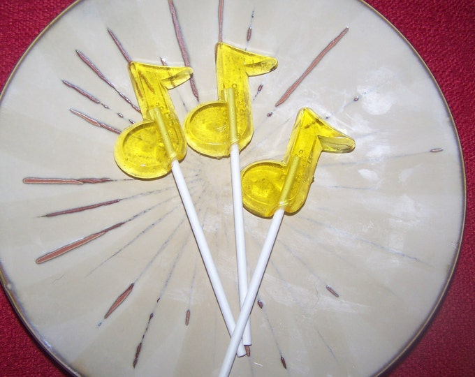 12 MUSICAL NOTE Hard Candy LOLLIPOPS Music Themed Party, Musical Party ...